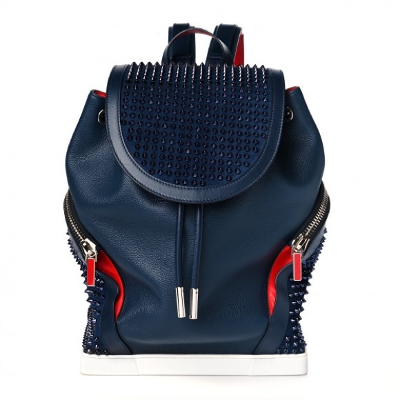 Christian Louboutin | Bags | Christian Louboutin Navy Blue Backpack ...